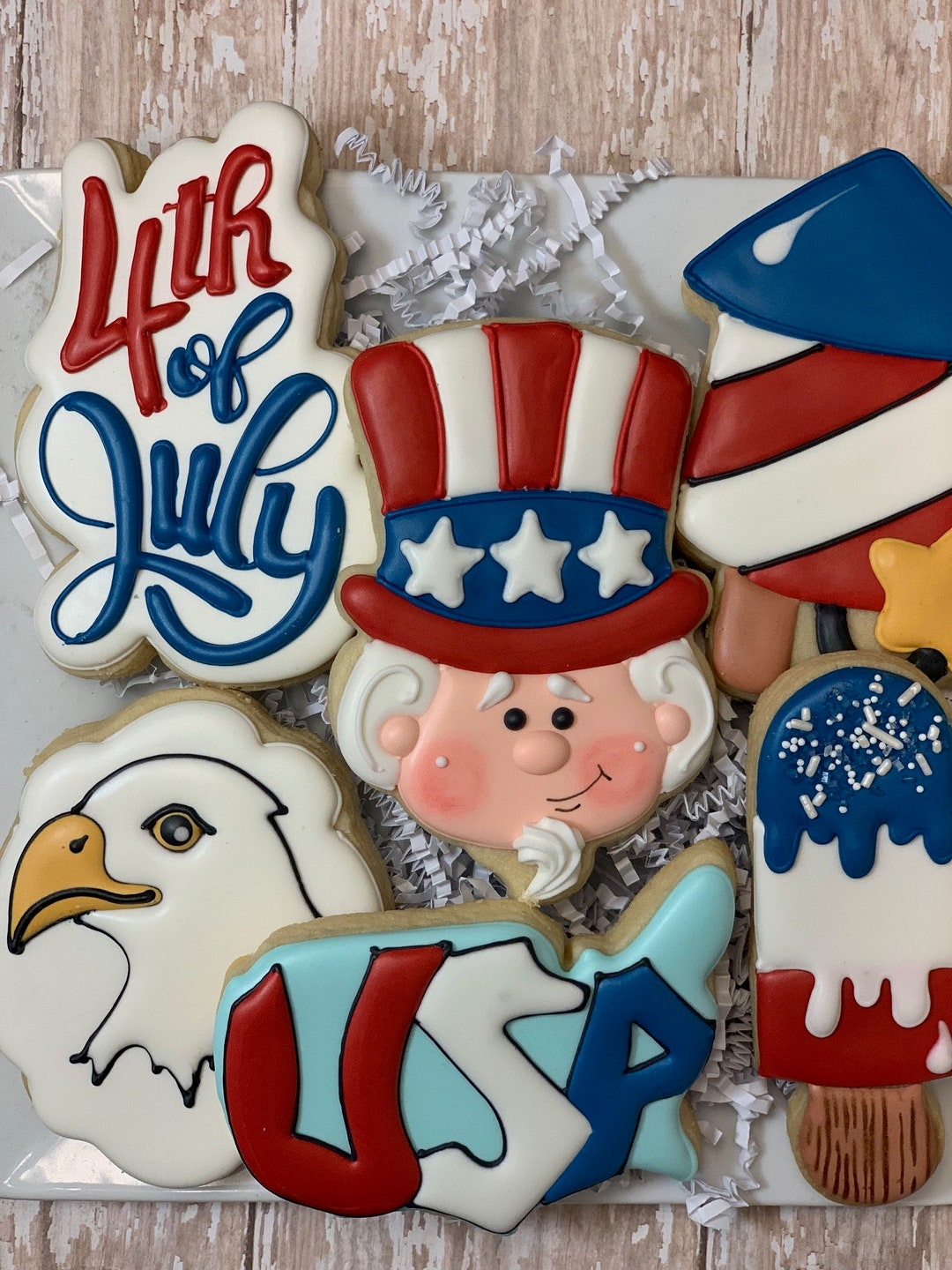 July 4th Decorated Cookies, Patriotic Cookies, Independence Day Cookies ...