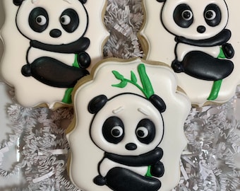 Panda Bear Cookies | Panda Cookies | Sugar Cookies | Animal Cookies ...