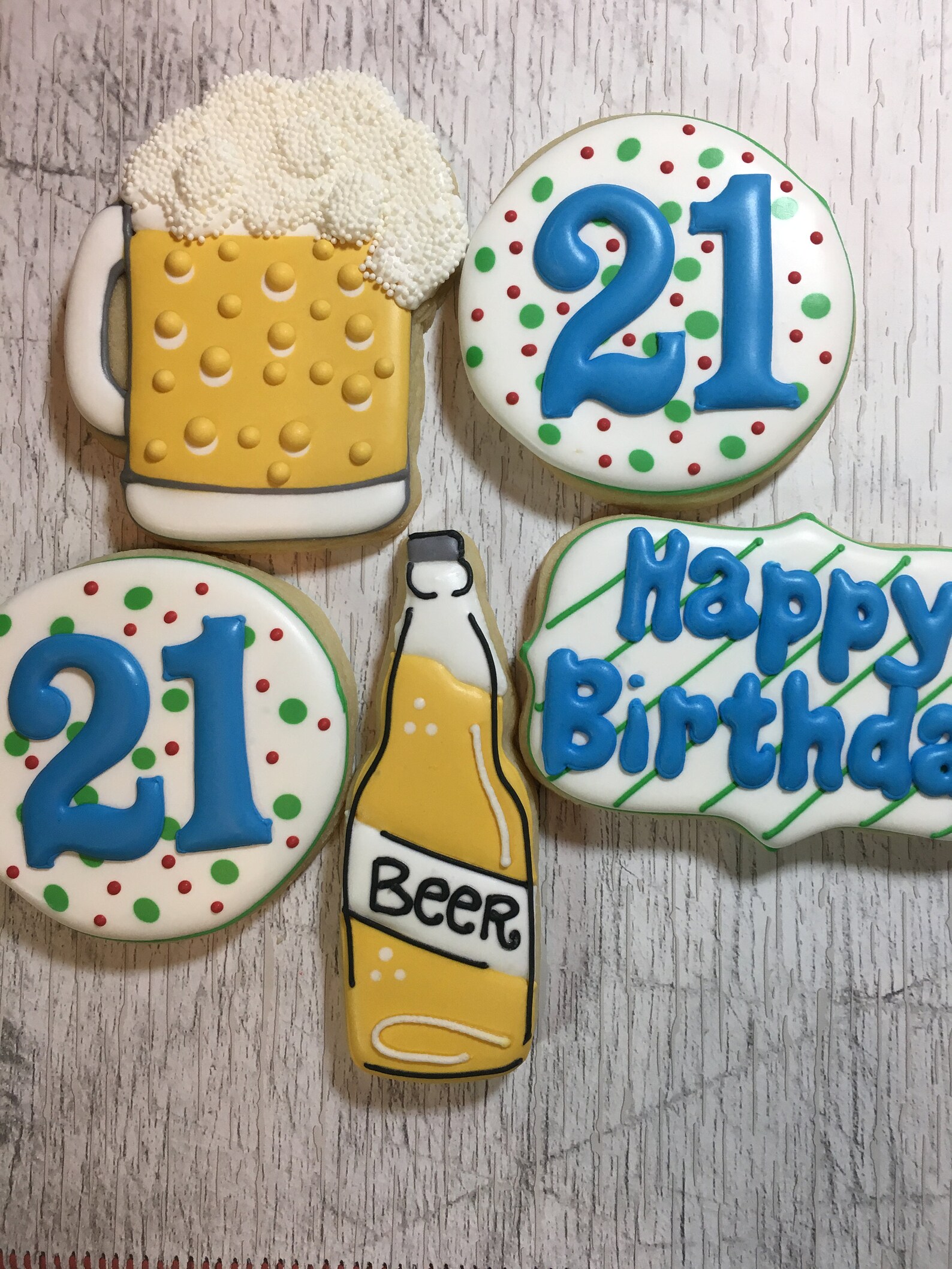 Happy 21st Birthday Decorated Cookies - Etsy