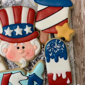 July 4th Decorated Cookies, Patriotic Cookies, Independence Day Cookies ...