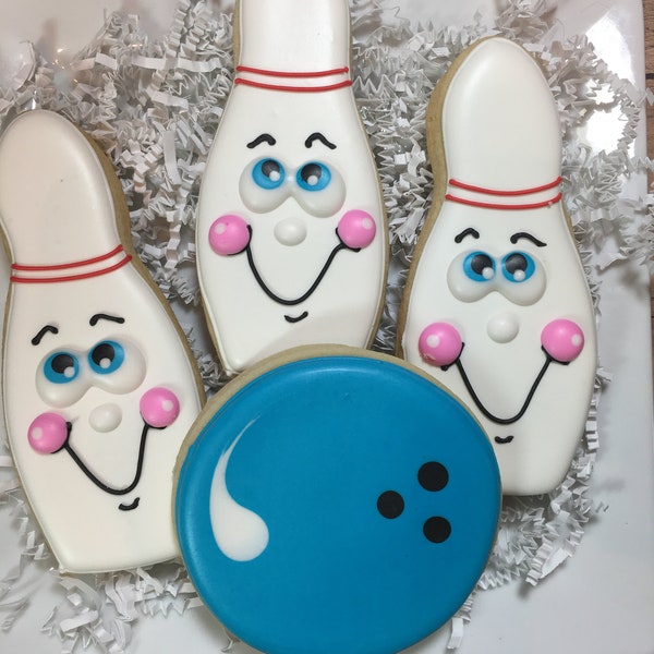 Bowling Pin Cookies - Etsy