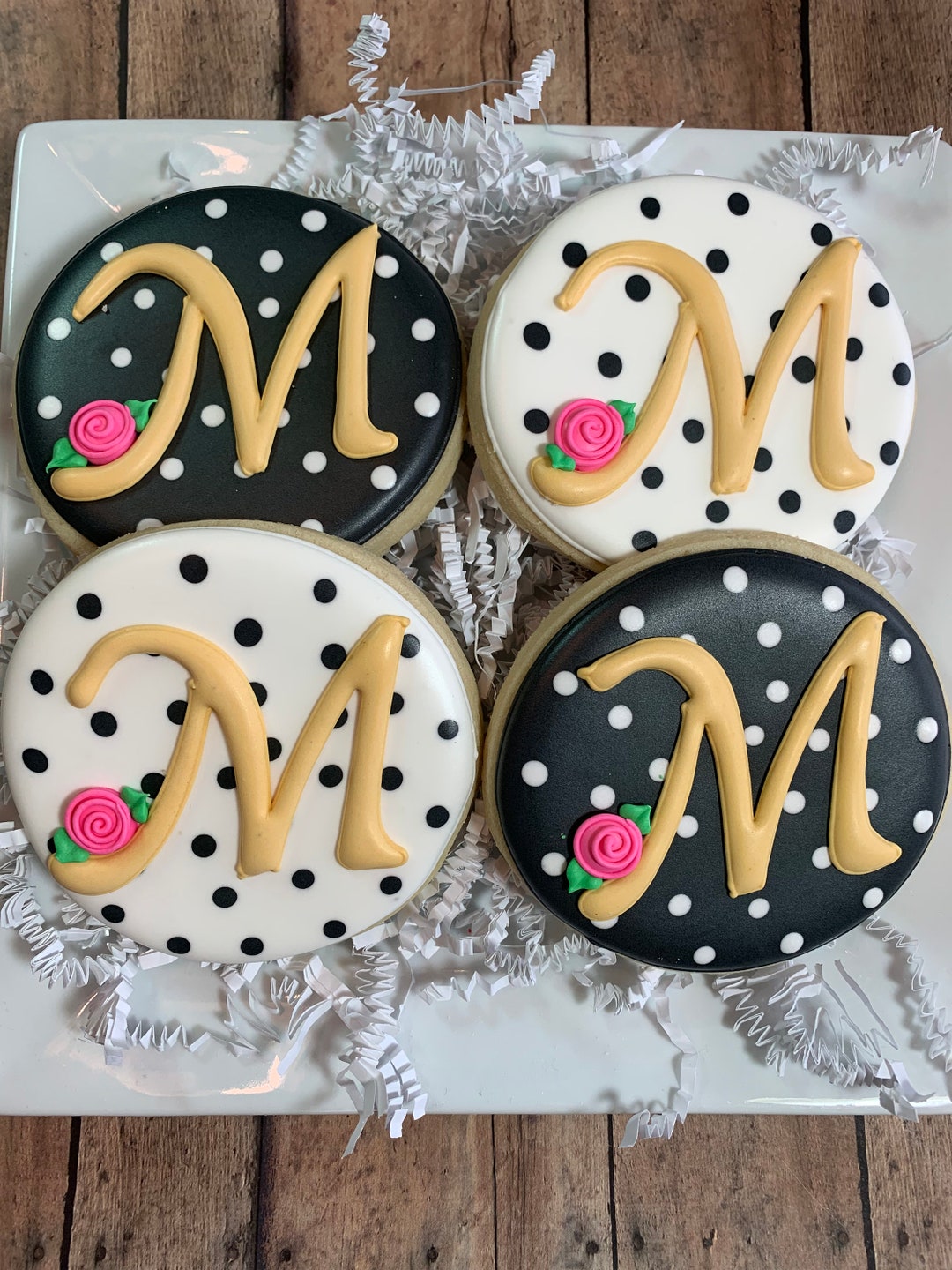 Kate Spade Monogram Cookies, Party Favors - Etsy