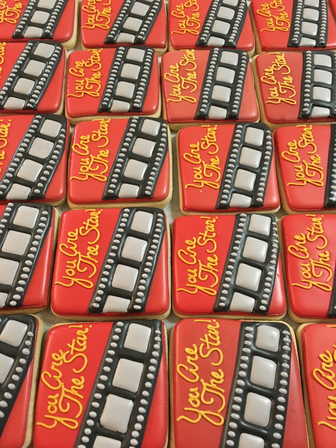Movie Themed Cookies, You Are the Star, Film Strip Cookies - Etsy