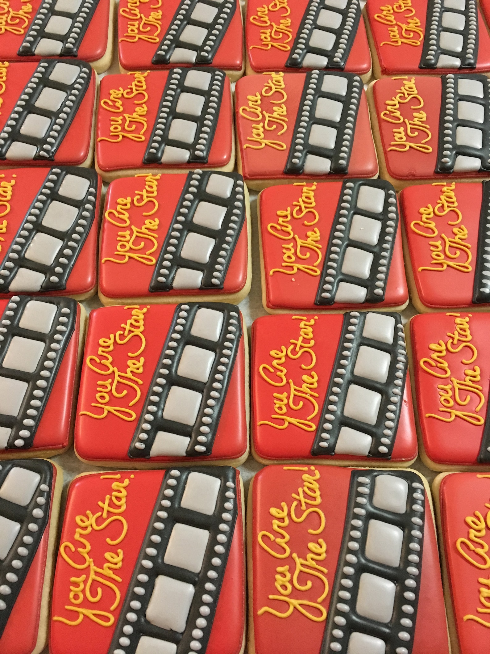 Movie Themed Cookies, You Are the Star, Film Strip Cookies - Etsy