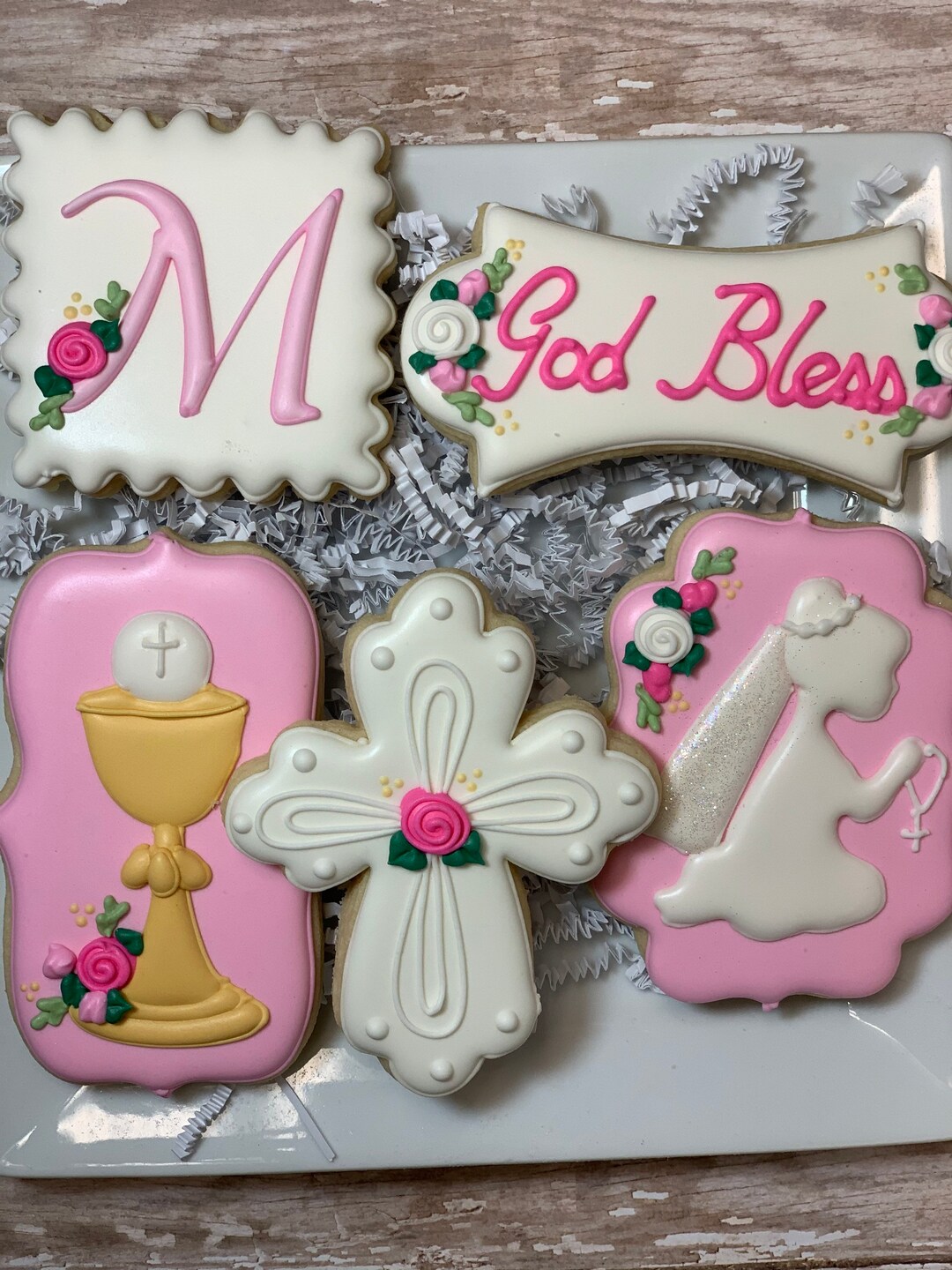 First Communion Decorated Cookies - Etsy