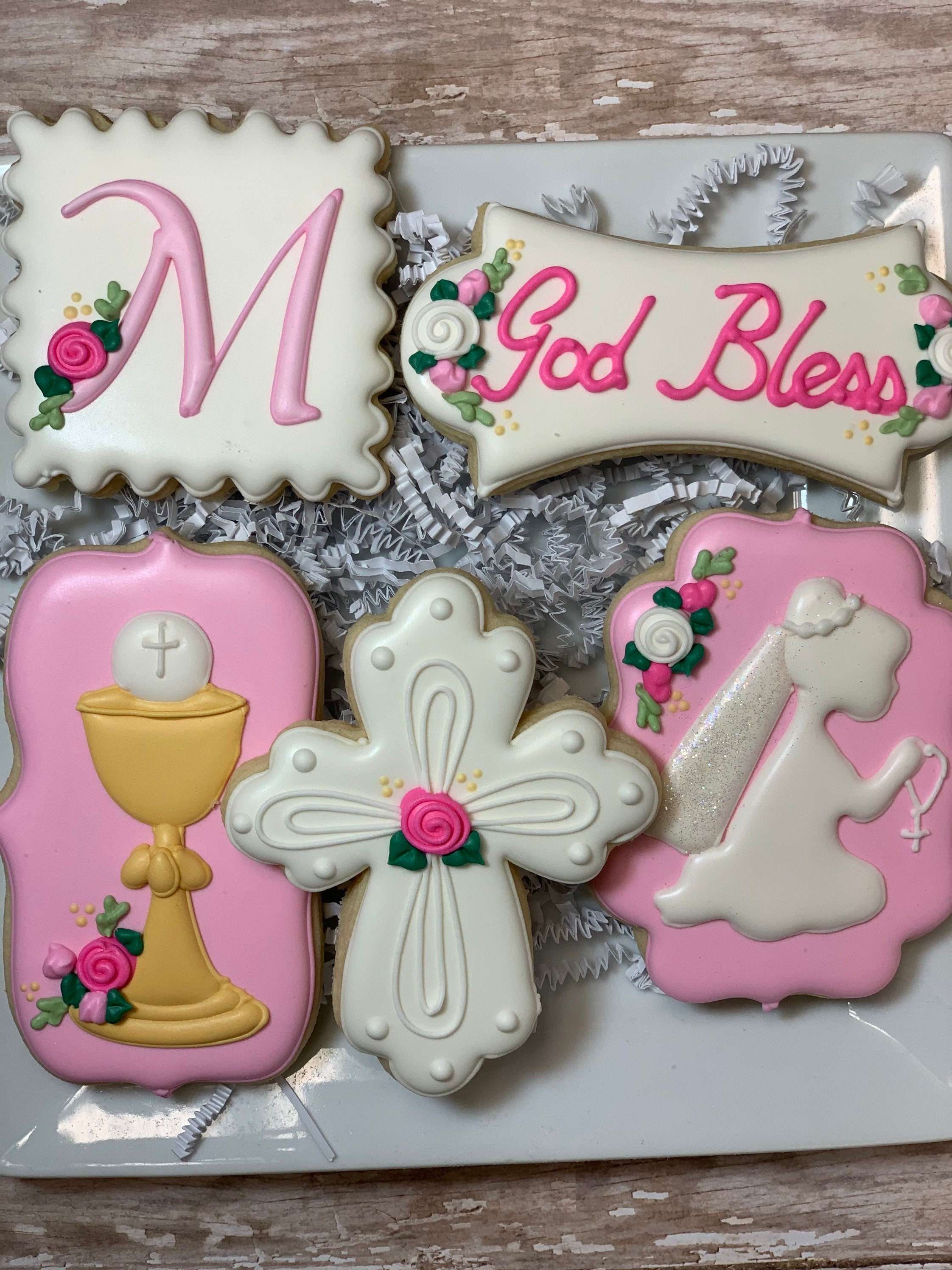 First Communion Decorated Cookies - Etsy