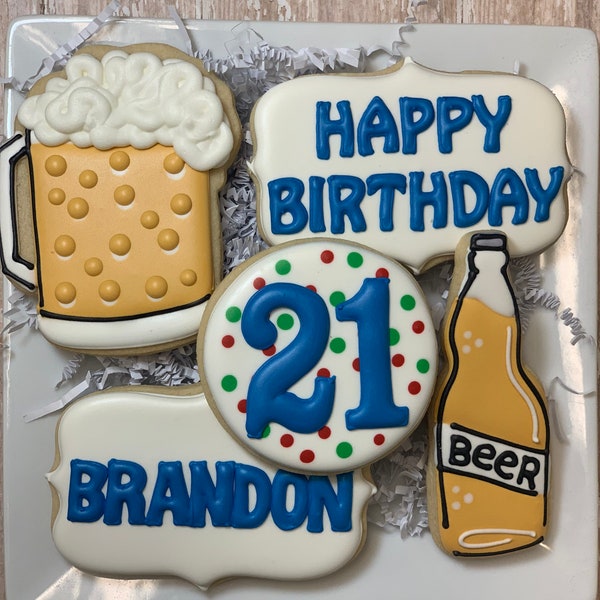 21st Birthday Cookie - Etsy