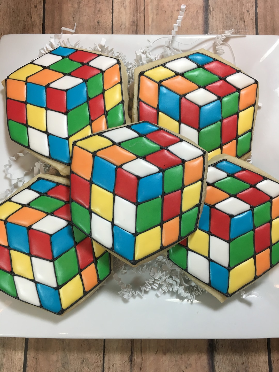Rubik's Cube Cookies, Retro 80's Cookies, Party Favors - Etsy