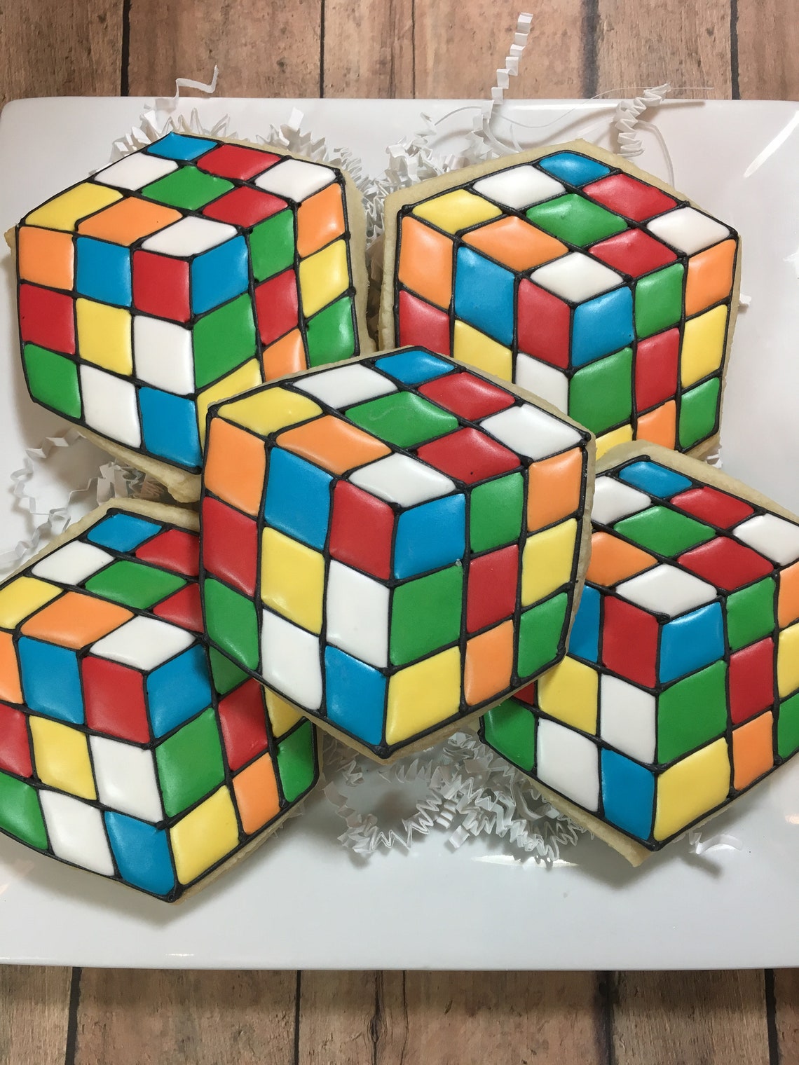 Rubik's Cube Cookies Retro 80's Cookies Party Favors - Etsy
