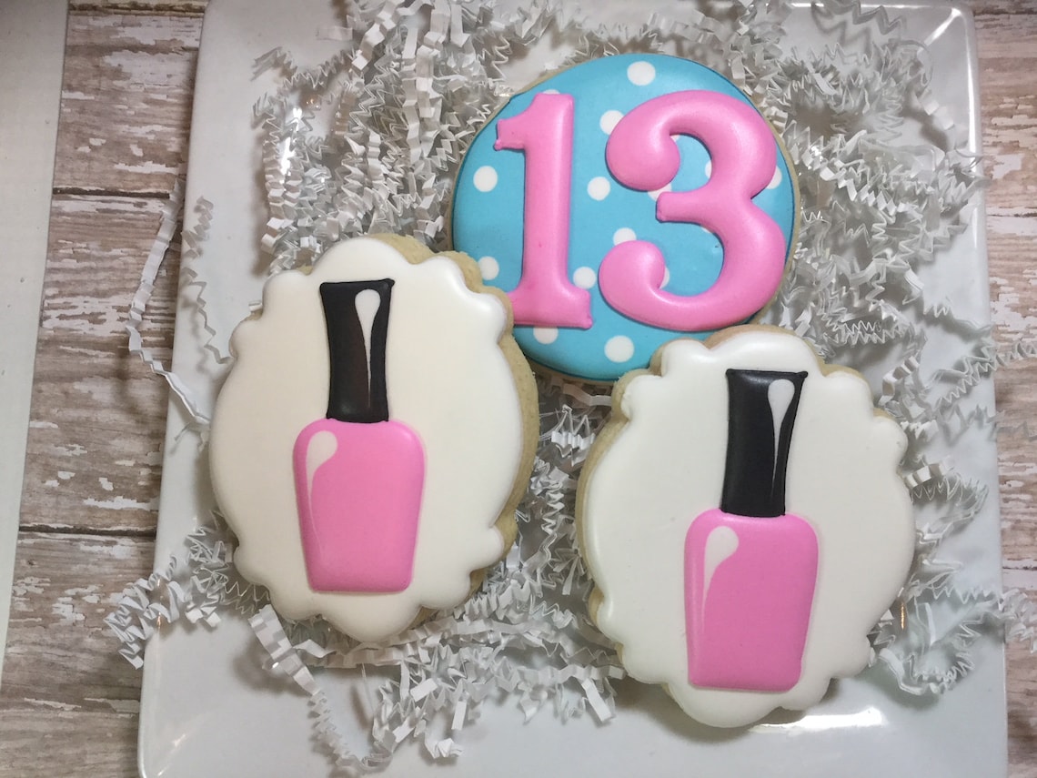Nail Polish Cookies, Teenager Cookies, Party Favors - Etsy
