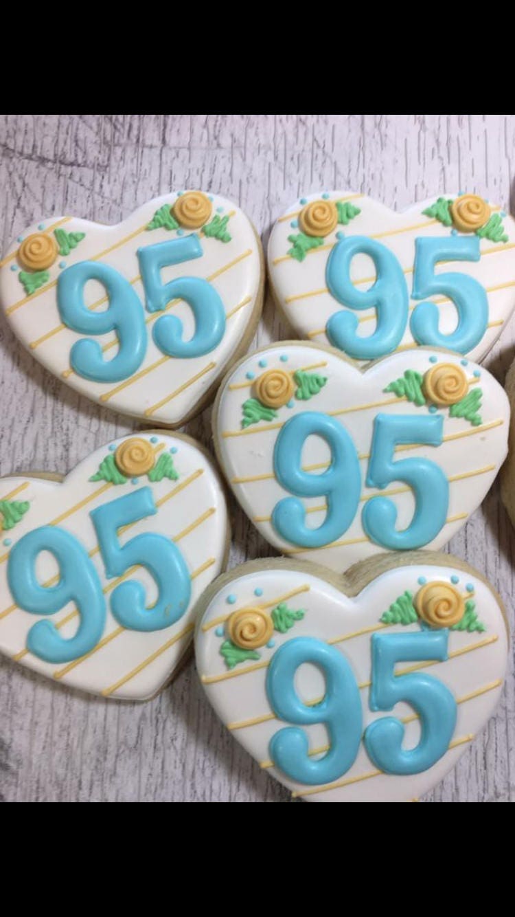 Happy 95th Birthday Cookies, Celebration, Party Favors. - Etsy