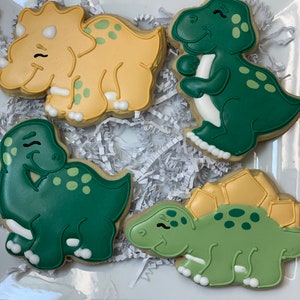 Dinosaur Cookies, Stegosaurus, Brontosaurus, Triceratops, T-rex - Etsy