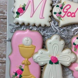 First Communion Decorated Cookies - Etsy