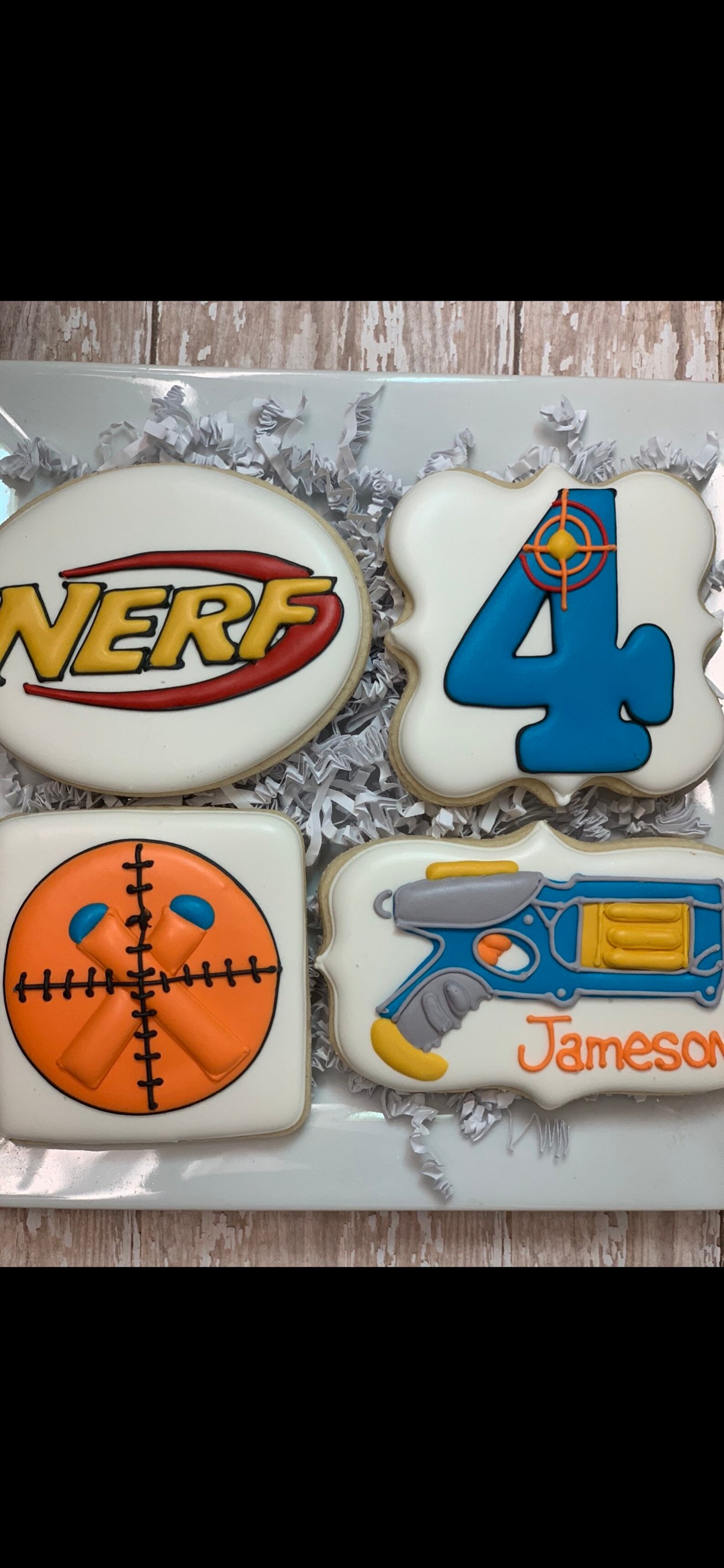 Nerf Gun Cookies, Nerf Gun Themed Birthday Cookies - Etsy