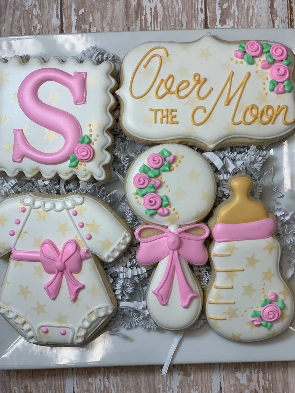 Over the Moon Baby Shower Cookies - Etsy