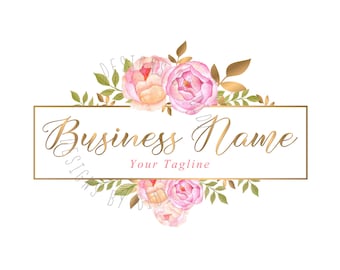 Pink Feminine Logo Round Logo Design for Instagram Pink - Etsy