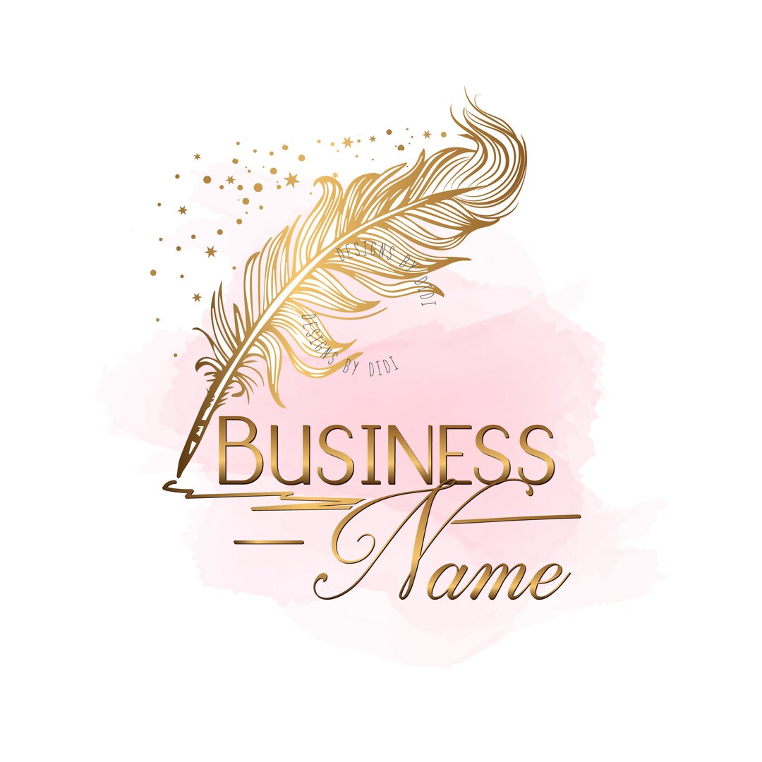 Notary Logo, Feather Logo, Boutique Logo, Fashion Logo, Beauty Logo ...