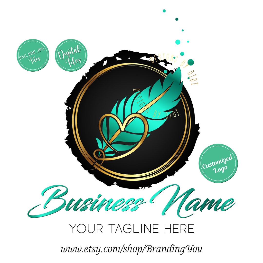 Feather Logo, Notary Branding Design, Fashion Logo, Beauty Logo, Vector ...
