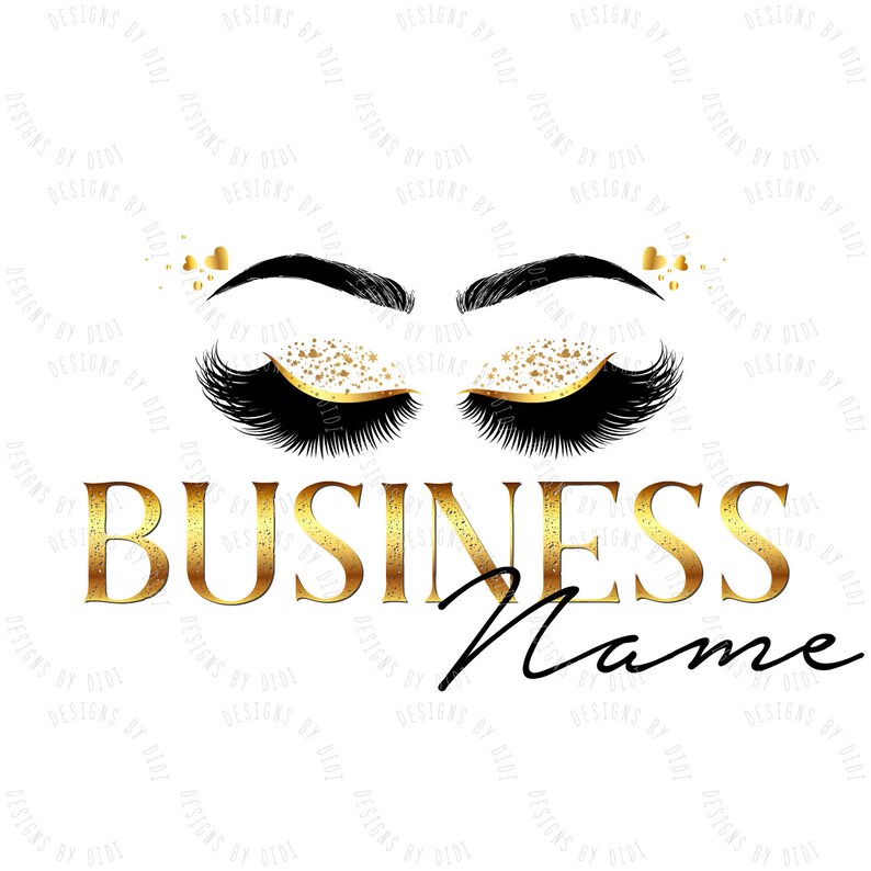 Custom Logo Lashes Logo Eyelash Logo Cosmetics Logo Gold - Etsy