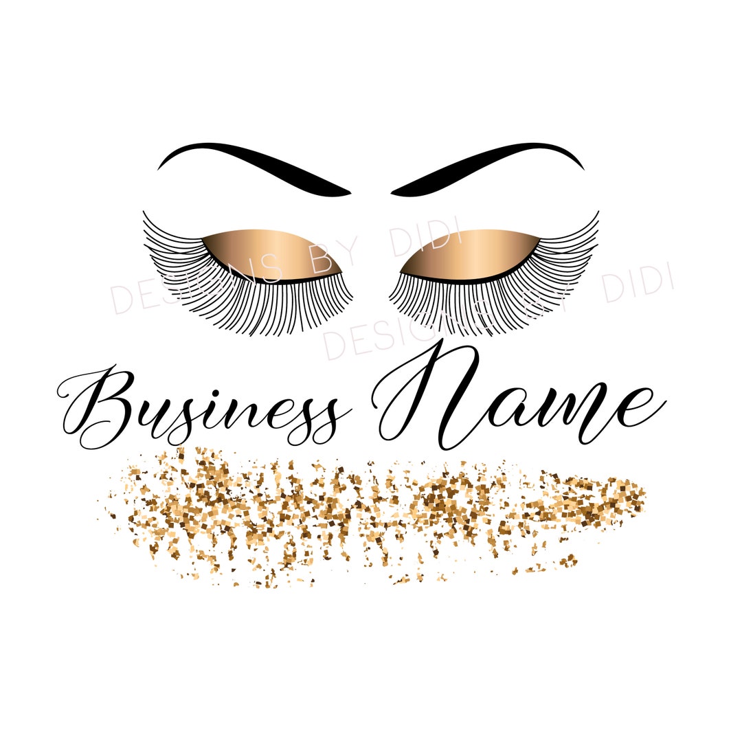 Lashes Logo, Eyelash Business Branding, Cosmetics Beauty Premade Logo ...