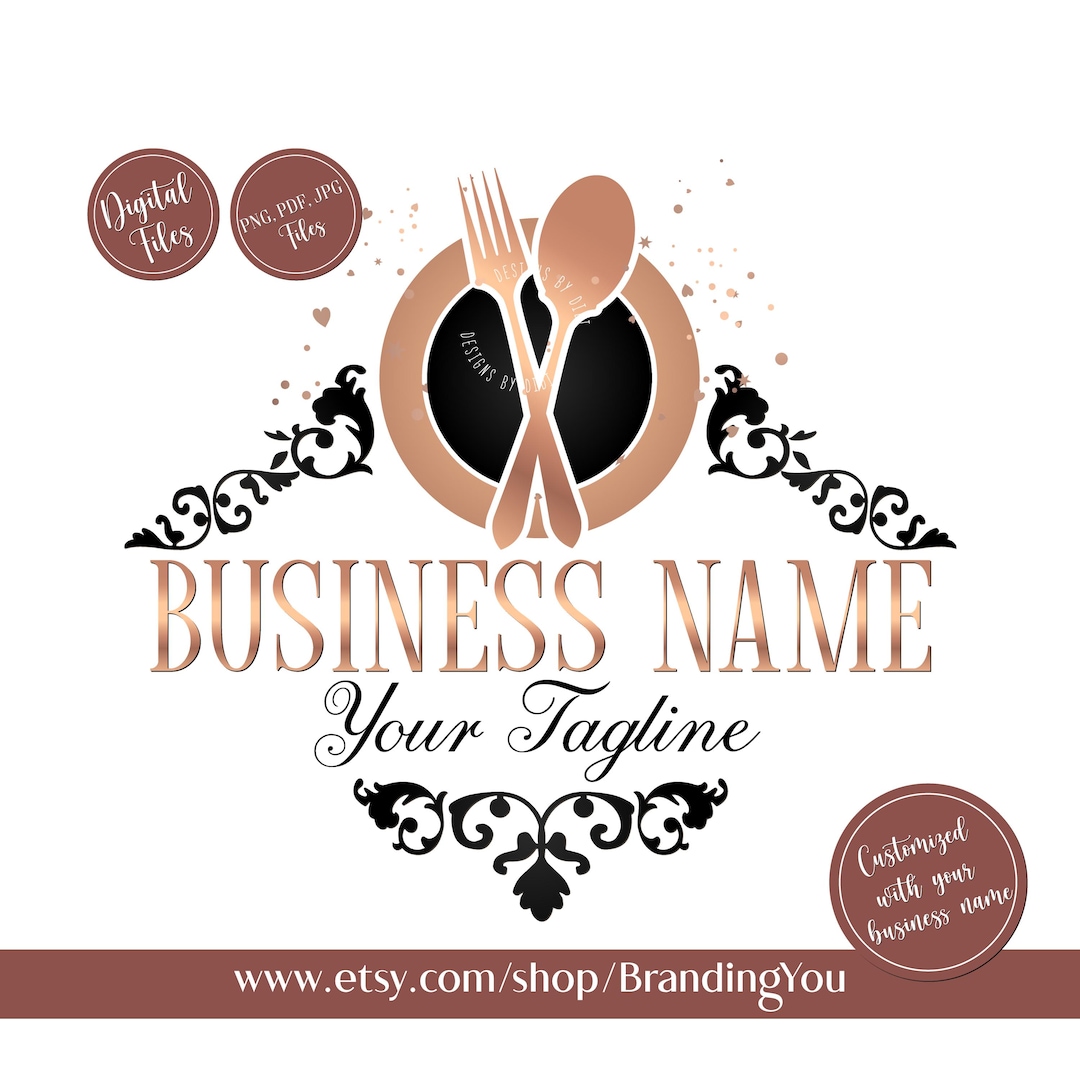 Restaurant Logo, Catering Cooking Graphic Design, Chef Food Watermark ...