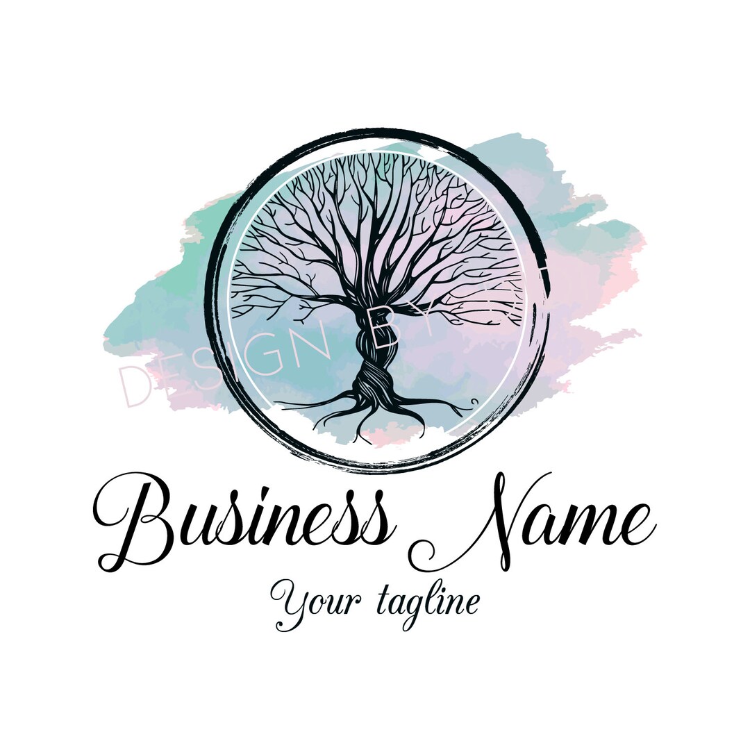 Watercolor Tree of Life Logo: Eco-friendly Business Design (digital ...