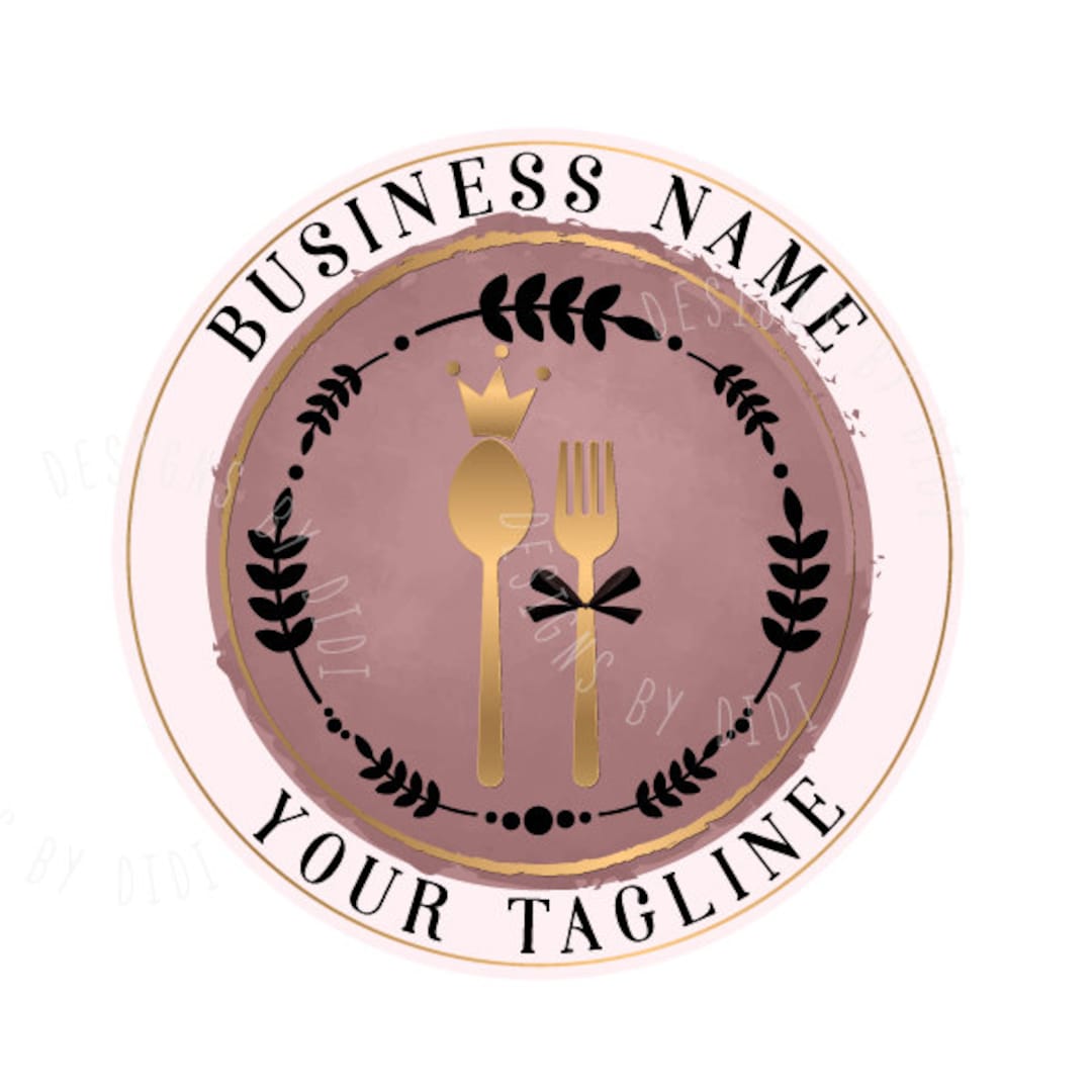 Restaurant Logo, Chef Logo, Catering Logo, Purple Gold Cooking Logo ...