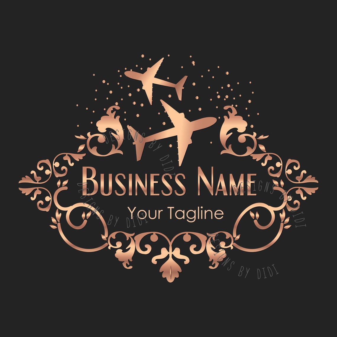 Premade Travel Agency Logo: Airplane Vector Branding (digital Files) - Etsy