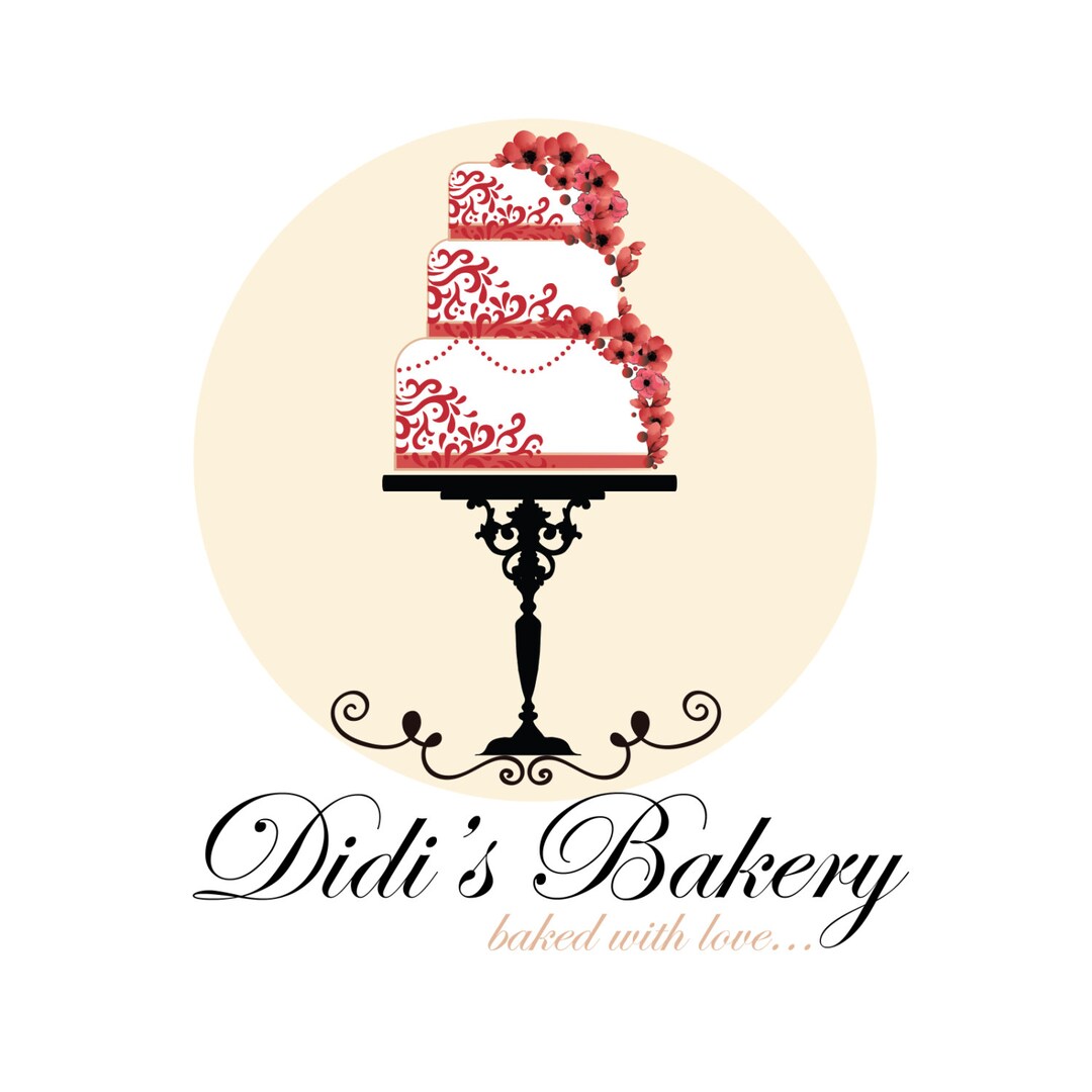 Cake Logo, Custom Logo Design, Bakery Logo, Branding Package, Graphic ...