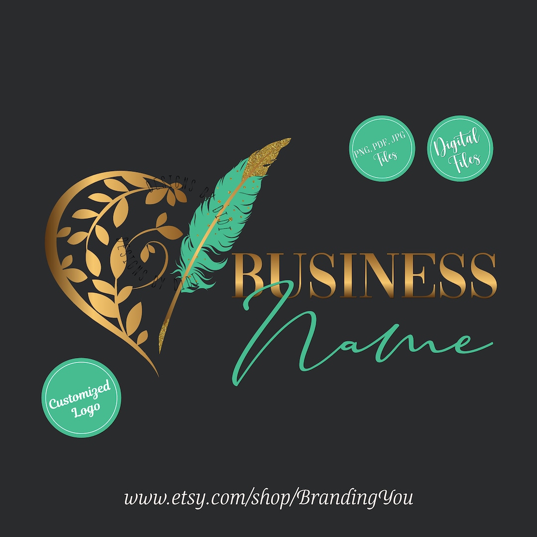 Logotipo de plumas, diseño de marca de notario, logotipo de boutique ...