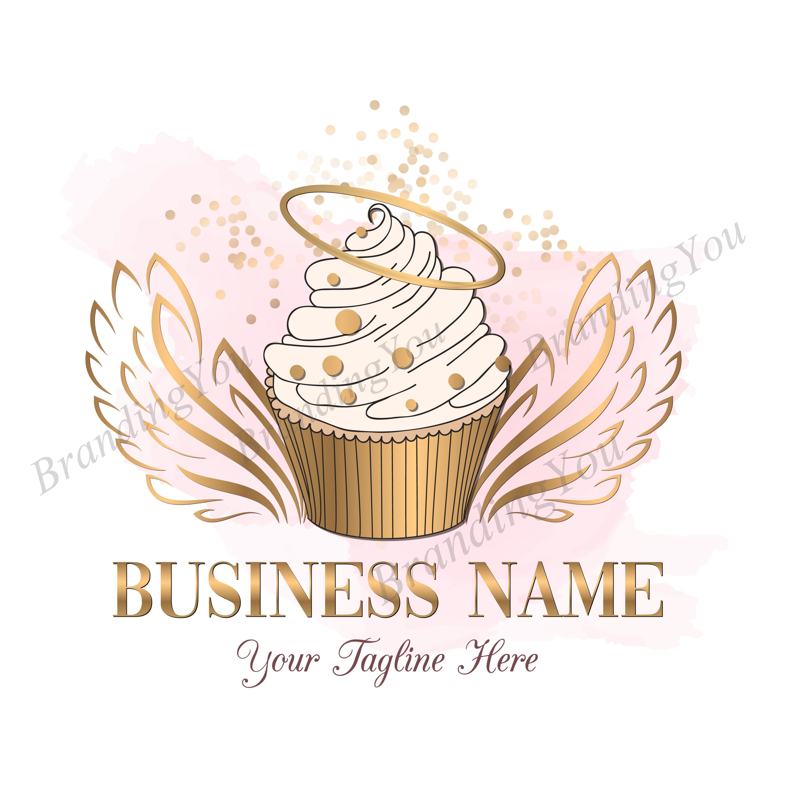 Bakery Cupcake Logo Custom Logo Design, Bakery Logo, Baking Logo,