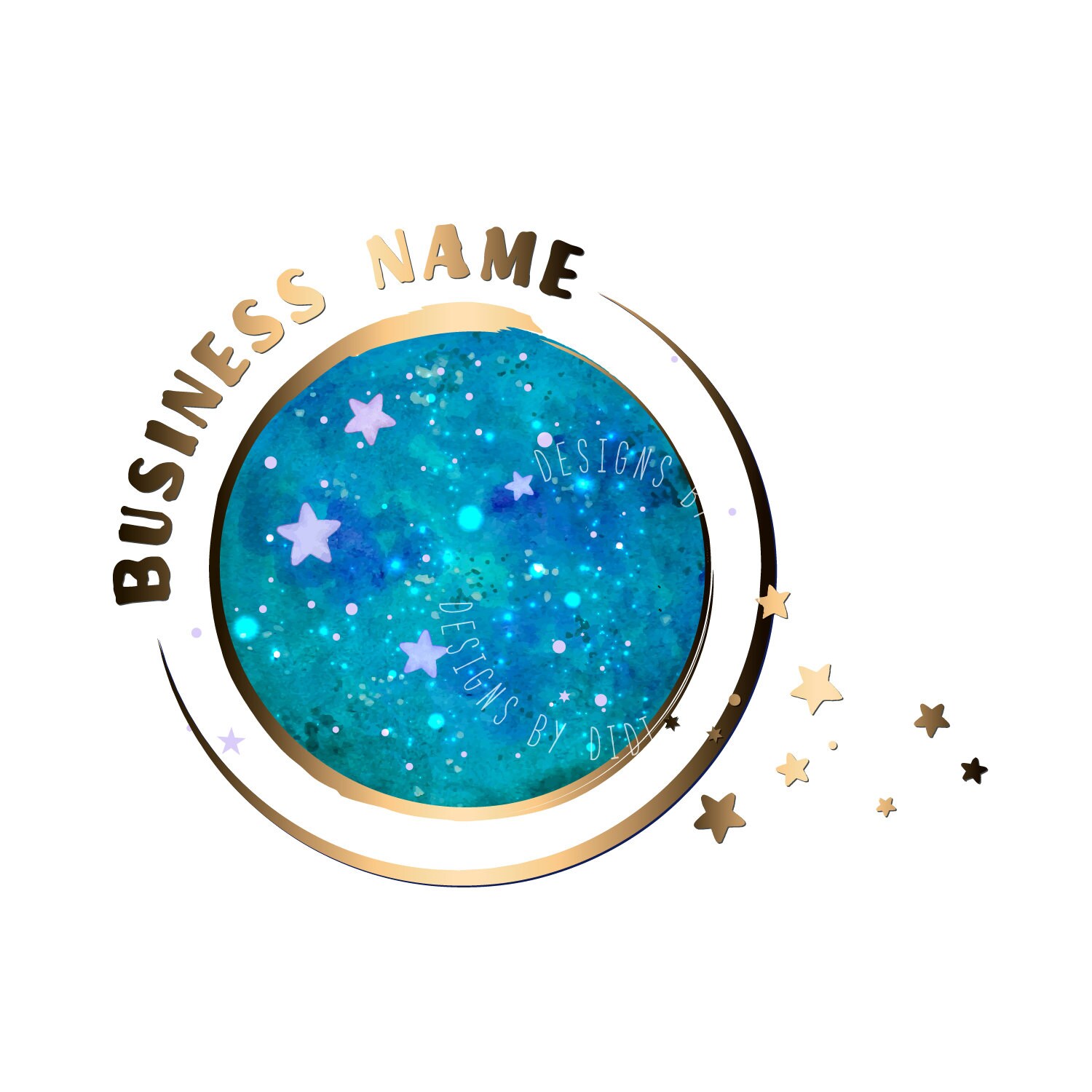 Custom Logo Design Cosmic Galaxy Round Circle Photography - Etsy