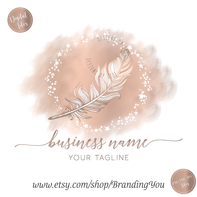 Feather Logo Design: Boutique Branding Package (digital Files) - Etsy
