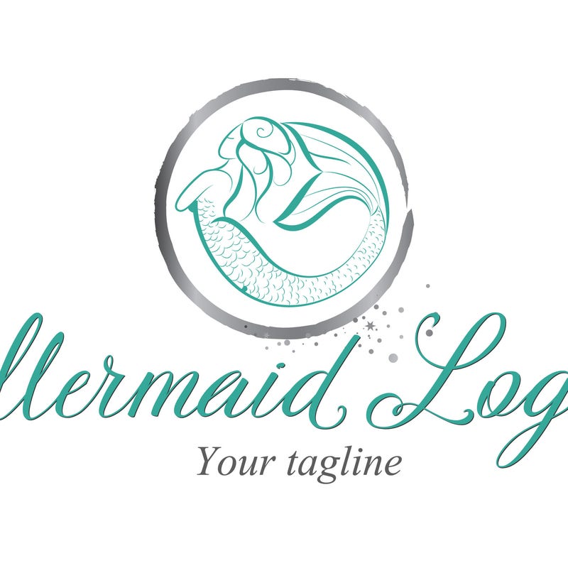 Mermaid Logo Design - Etsy