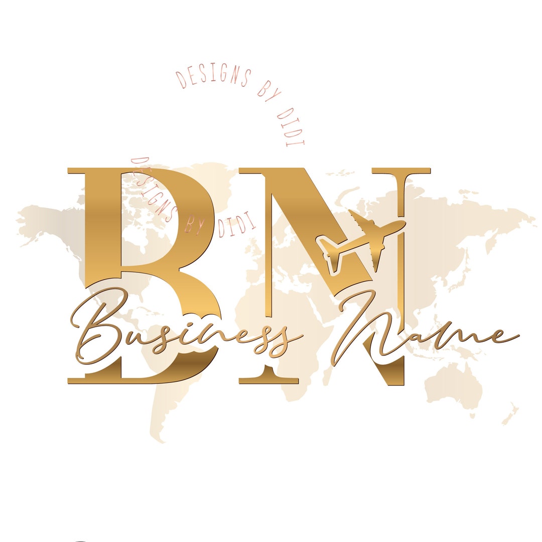 Travel Agent Logo, Minimal Travel Logo, Travel Agency, Plane Initials ...