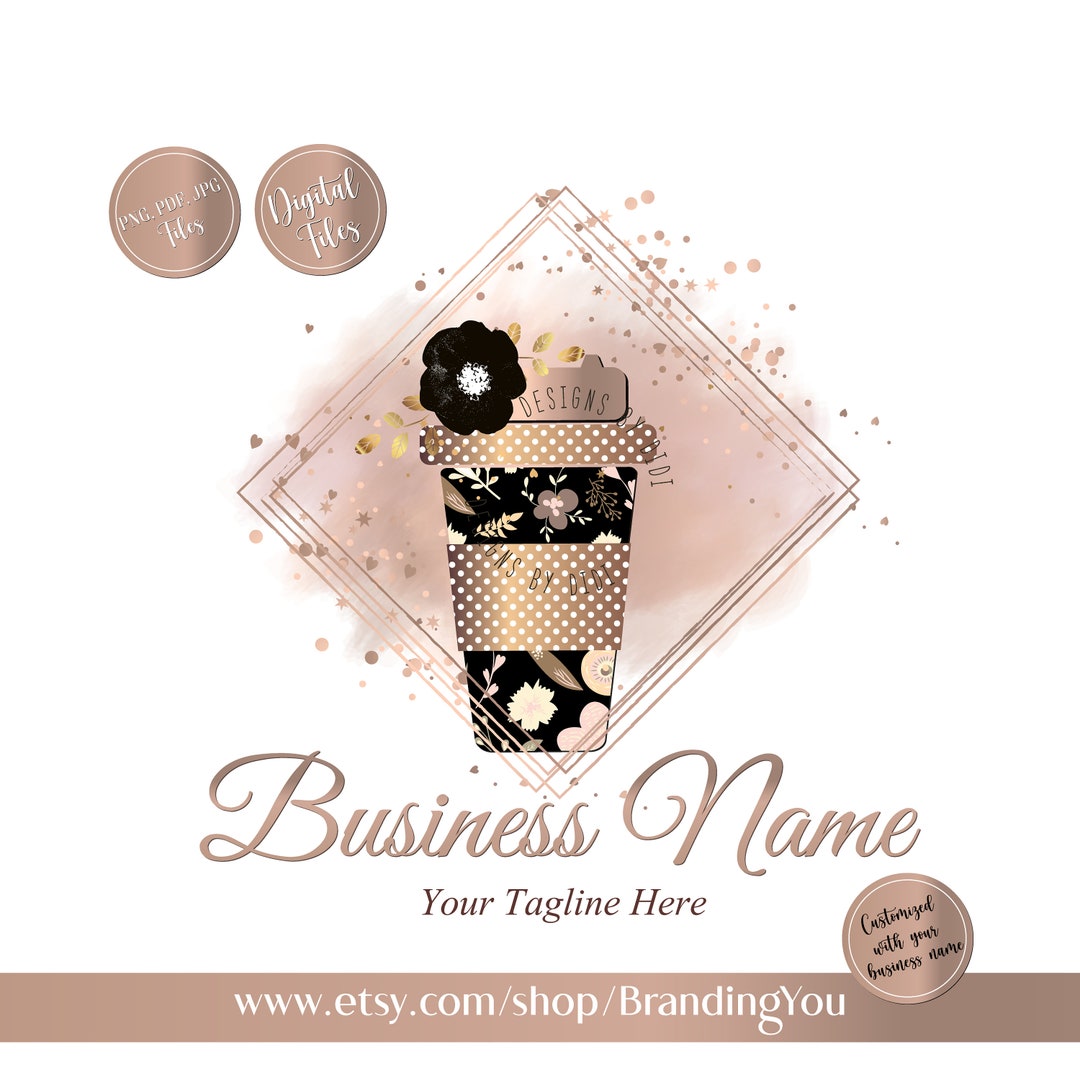 Tumbler Logo Design, Watercolor Glitter Tumbler Maker Logo, Crafting ...