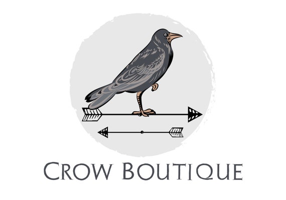 Custom logo design Crow logo designcrow and arrow logo | Etsy
