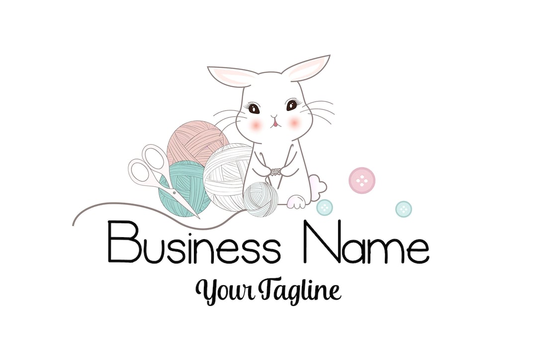 Bunny Crochet Logo Design, Yarn, Needlecraft (digital Files) - Etsy