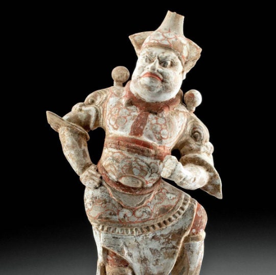 Large Authentic Tang Sculpture of a Lokapala Ca. 618 to 207 CE W/ TL ...