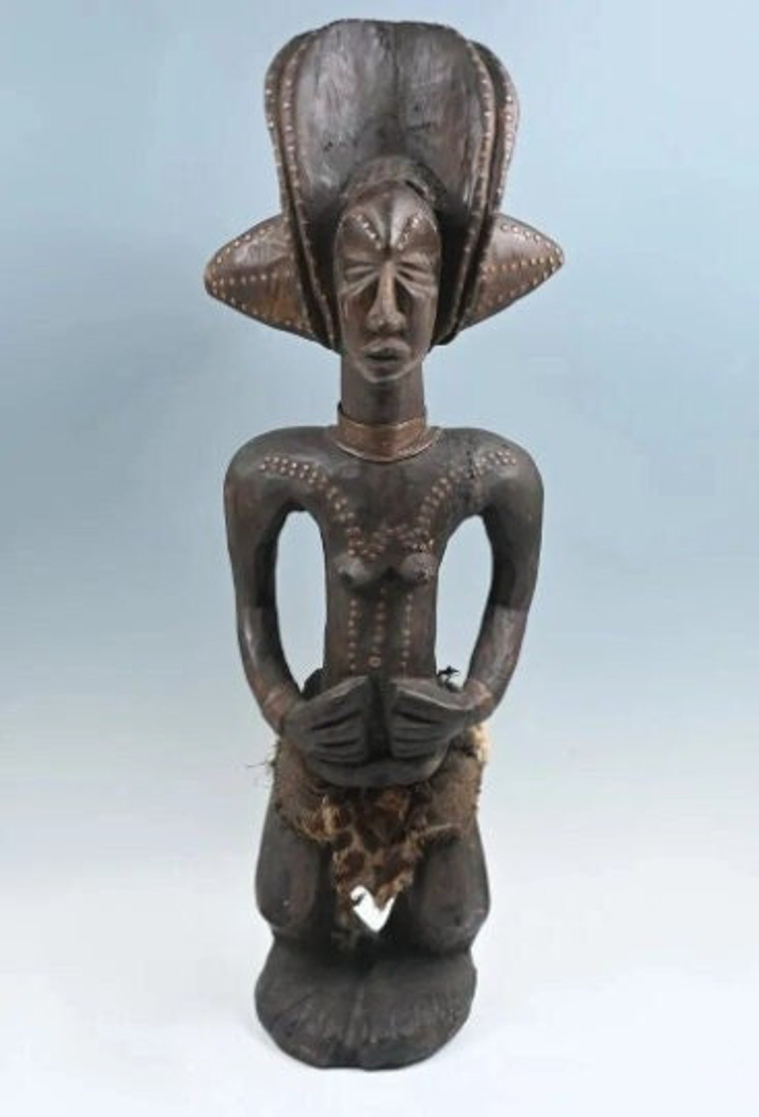 Rare "hybrid" Chokwe Late 19th-early 20th C Female Power Sculpture From ...