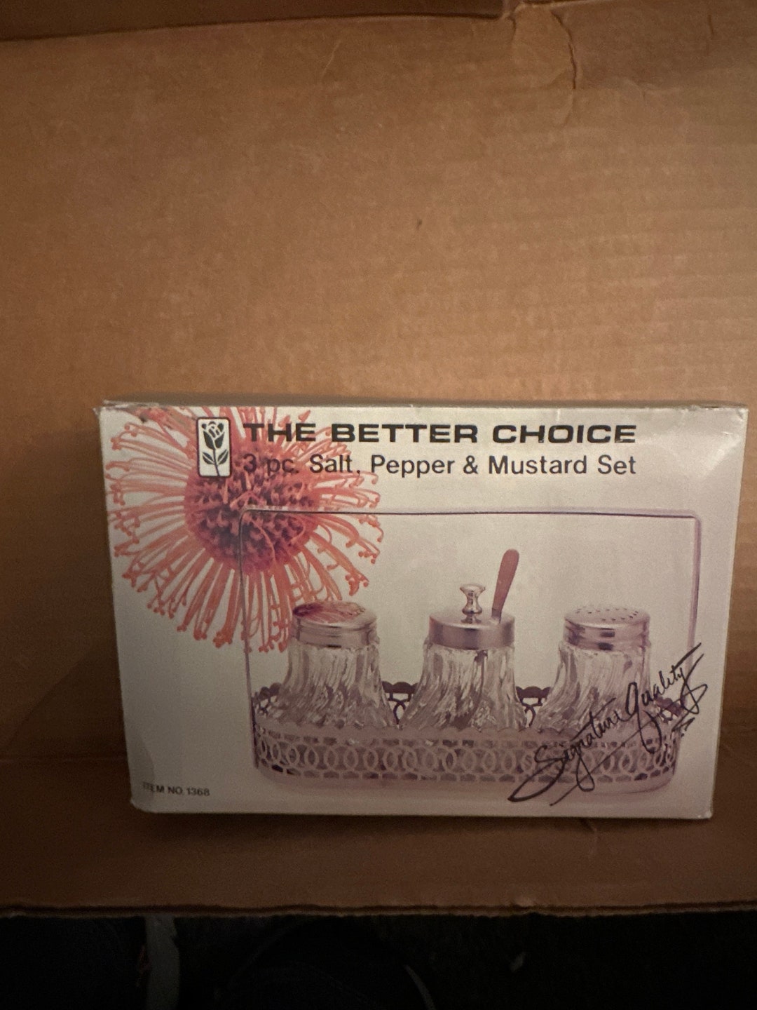 Vintage Salt, Pepper, Mustard Set - Etsy