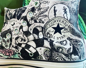 Tim Burton Shoes | Etsy
