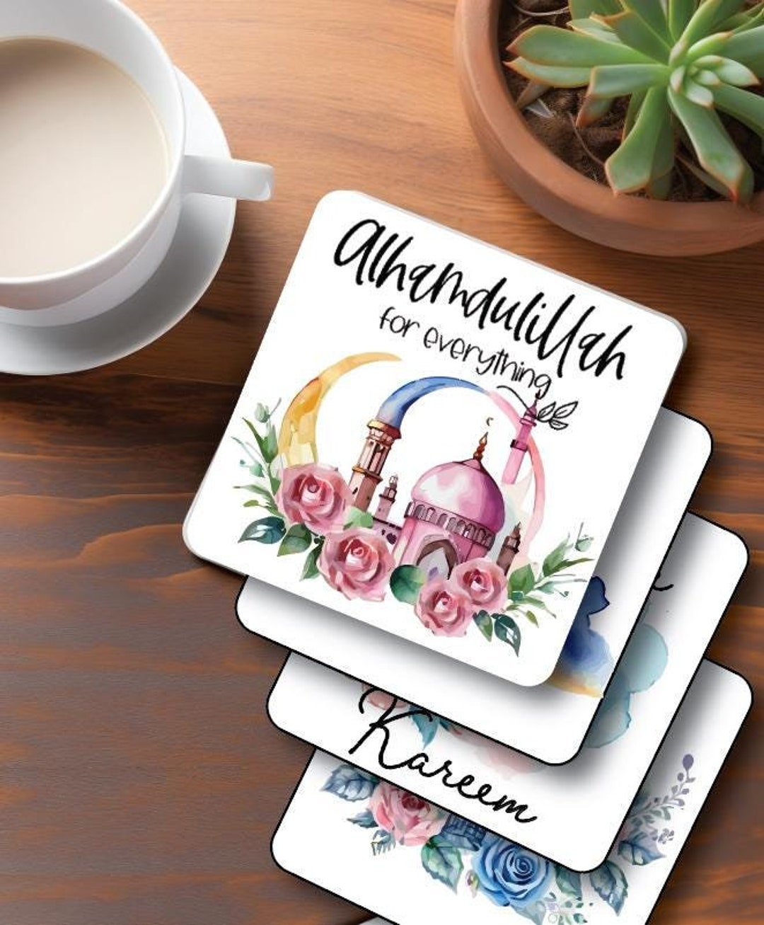 Ramadan Mubarak Coasters, Eid Mubarak Coasters, Alhamdullilah Coasters ...