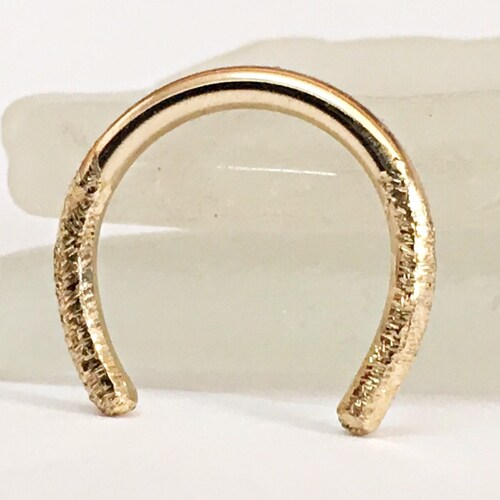Gold Septum Retainer 18g Hammered Septum Horseshoe 16g 9K - Etsy