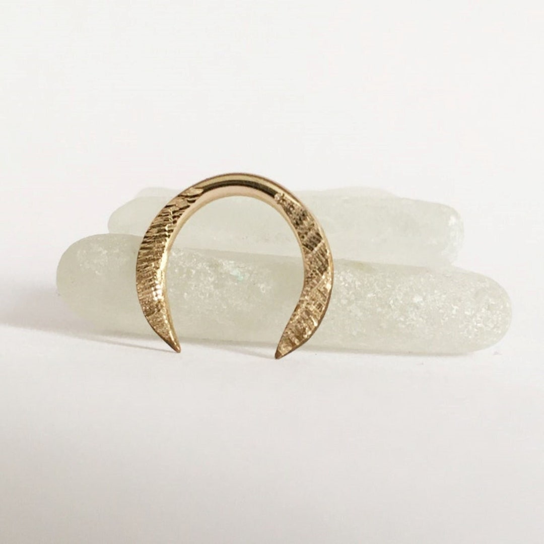 Gold Septum Ring 12g Pincher, Septum Horseshoe Ring, Septum Piercing ...