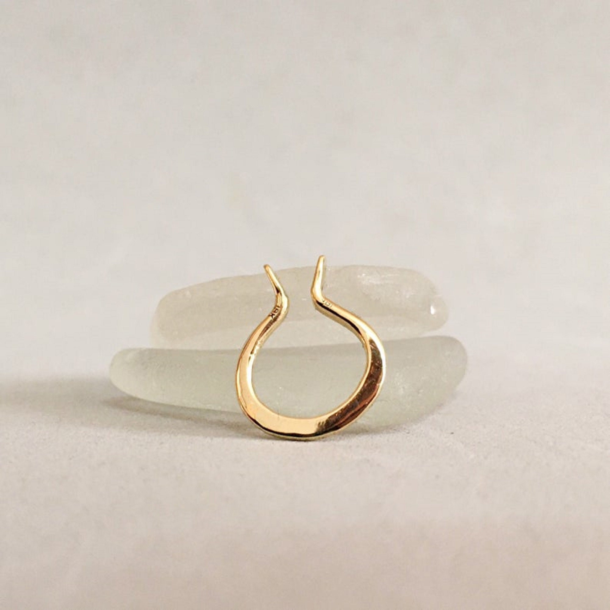 Fake Septum Ring 14K 16g Septum Ring Fake 9K Septum Jewelry - Etsy