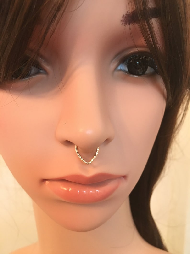 Triangle Septum Ring Gold Septum Ring 16g 18g 20g Septum | Etsy