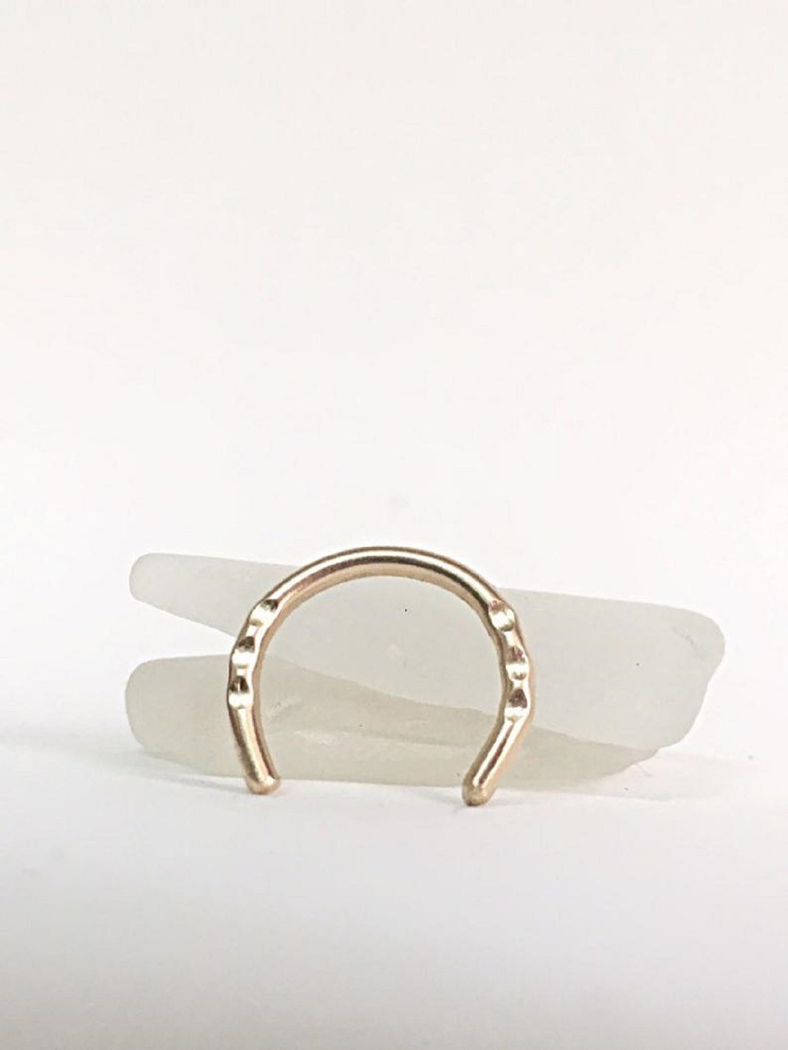 Septum Ring 22K 16g Retainer Septum Pincher 16g Gold Septum | Etsy