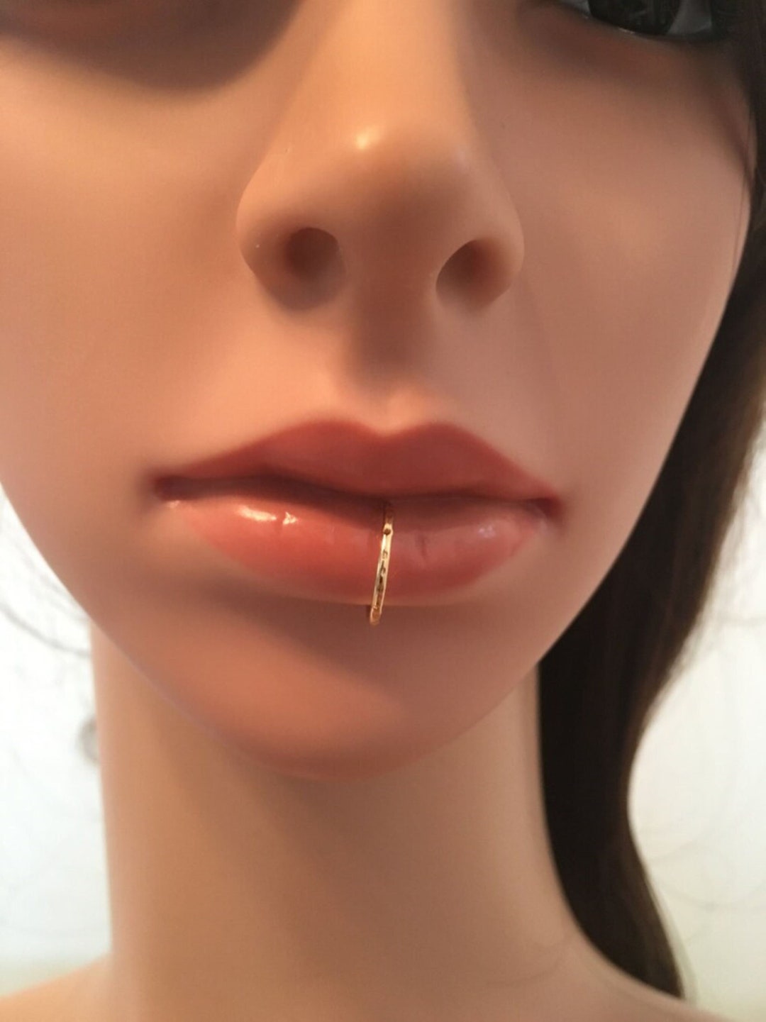 12g Hoop, Lip Ring Jewelry, Lip Piercing Ring, Lip Hoop Ring, Face ...