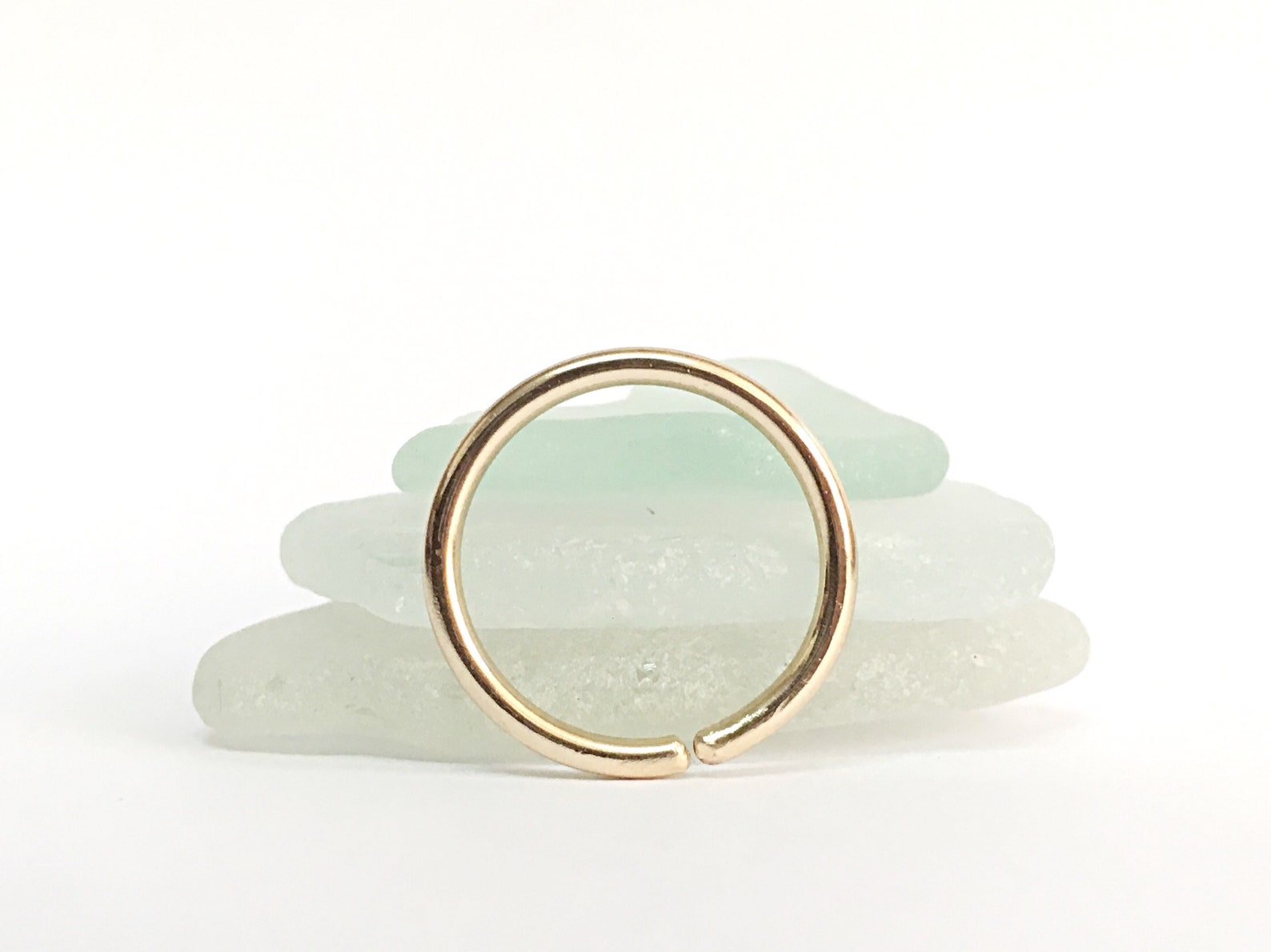 18g Lip Ring Hoop Lip Piercing Jewelry Rose Gold Lip Ring | Etsy